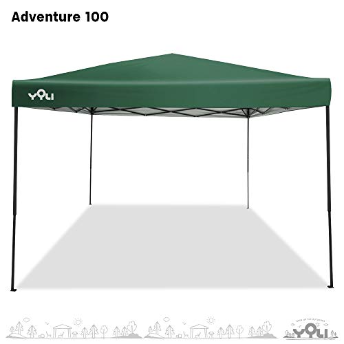 YOLI Adventure 100 10’x10’ Instant Canopy with Forest Green Top and ...