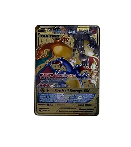 Charizard, Charizard & Charizard TAG Trio (Custom Gold Metal Card ...