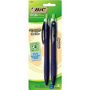 Amazon.com : BIC ECOlutions ReAction Ball Pen, Medium Point (1.0mm ...