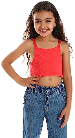 سعر kady Spaghetti Sleeves Solid Girls Crop Top girls melon 6 فى مصر | بواسطة امازون مصر | كان بكام