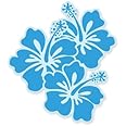 Amazon.com: Hibiscus Flowers Blue Vinyl Sticker - Car Phone Helmet ...