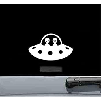 Amazon.com: Alien Spaceship UFO Vinyl Decal Sticker (BLACK): Computers ...