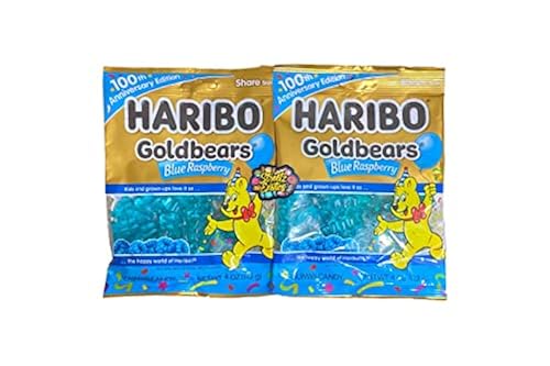 Haribo Goldbears Blue Raspberry Gummy Candy, 100th Anniversary Limited ...