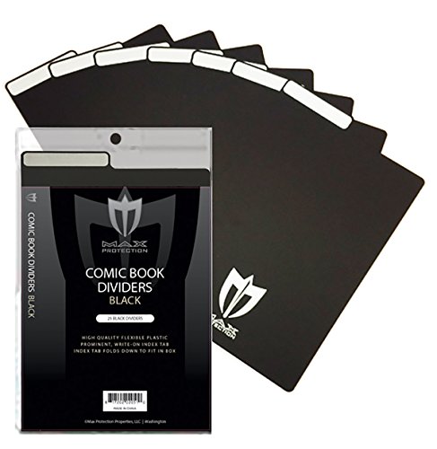 Buy 25ct Max Pro Comic Book Dividers - Black - New Design Innovative ...