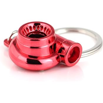 Amazon.com: maycom Spinning Turbo Keychain Keyring Turbocharger Turbine ...