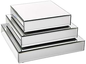 Amazon.com: Howard Elliott 11140 Square Mirrored Display Platforms, 3 ...