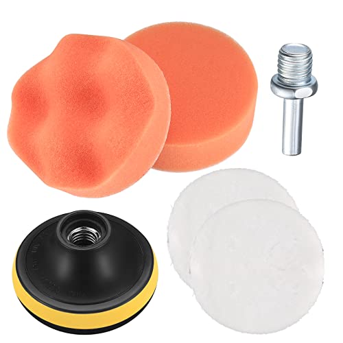 6 Pcs 3 inch Car Polishing Pad Kit, Drill Buffer Attachment with ...