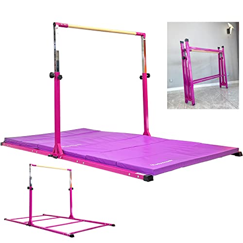 PreGymnastic Updated 6ft/8ft Base No Wobble Expandable Gymnastics Kip ...