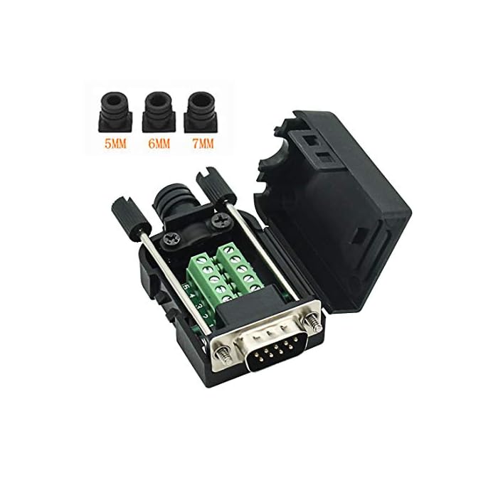 YIOVVOM DB9 Breakout Connector to Wiring Terminal RS232 D-SUB Female Serial Port Breakout Board ...