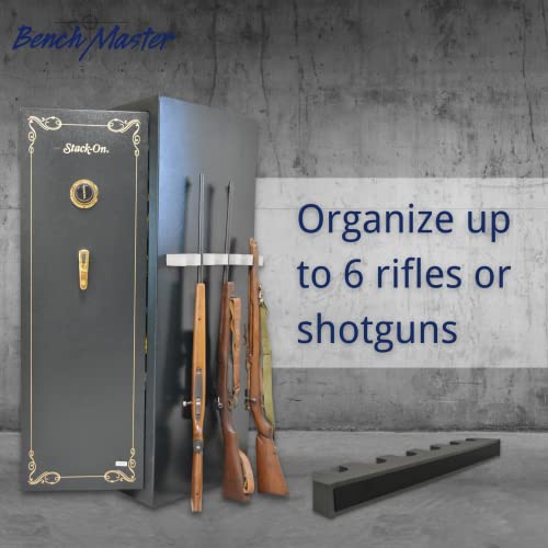 BenchMaster Rifle Rack, Shotgun Safe Storage, 6 Gun Barrel Rest, Secure ...