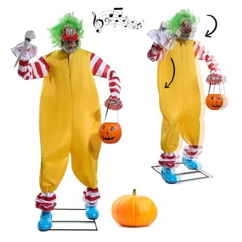 Halloween Animatronics Clearance CLOWN ANIMATED HANGING HALLOWEEN PARTY ...
