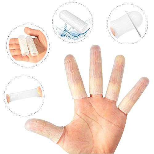 HioIoiH Silicone Finger Protectors for Man 10 Pack, Gel Finger Cots ...