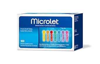 Amazon.com: Microlet Colored Lancets 100 Each: Industrial & Scientific