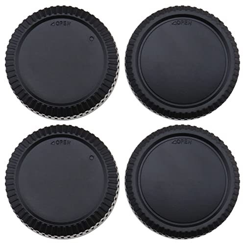 2 Sets Front Body Cap & Rear Lens Cap Cover Kit Compatible with Fuji X ...