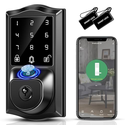 VOLIBeL WiFi Smart Door Lock, Fingerprint Door Lock with Built-in Wi-Fi ...