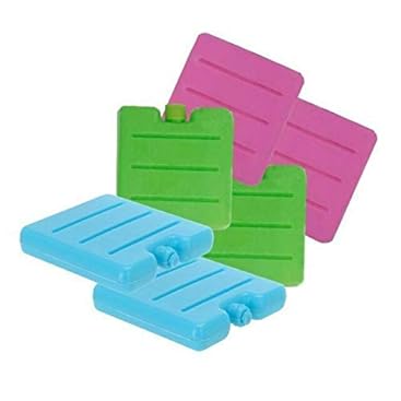 6 Pack 8CM Freezer Blocks Ice Brick Pack Block Blocks Freezer Cooler ...