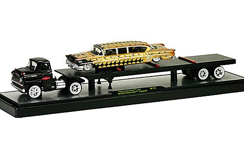 Buy Chevrolet LCF, black, Flat beded semi trailer with Impala Tuning ...