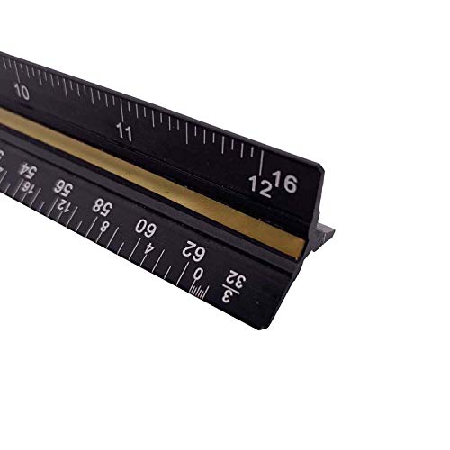 Architect Scale Ruler, 12 Inches Triangular Architectural Scale Ruler ...