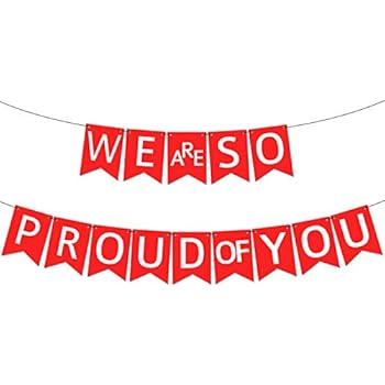 Amazon.com: We are so Proud of You Graduation Banner - Assembled ...
