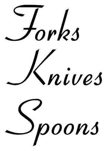 Forks Knives Spoons 1.5-2" tall Labels - Kitchen Pantry Organization ...