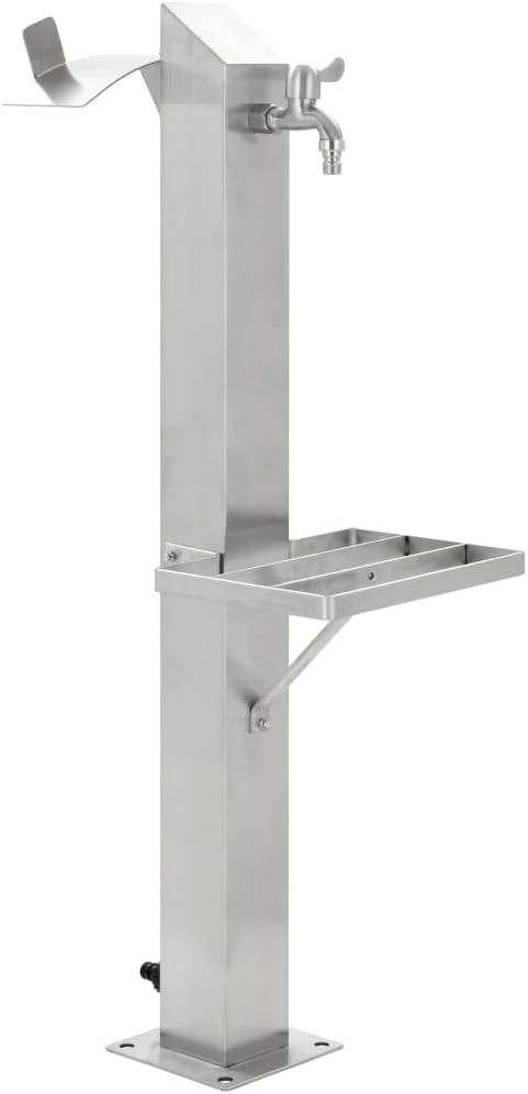 Tidyard Garden Water Column Standing Water Tap Stainless Steel Water ...