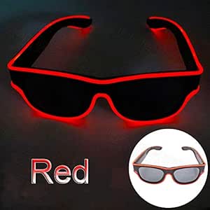 Amazon.com: Wireless LED Luminous Glasses USB Rechargeable LED Light Up ...