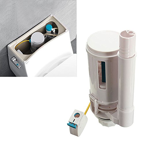 Chrome Adjustable Toilet Closestool Tank Dual Drain Valve Flush Cistern ...
