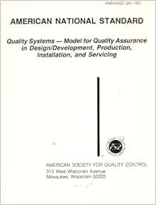 American National Standard: Quality Systems - Model for Quality ...