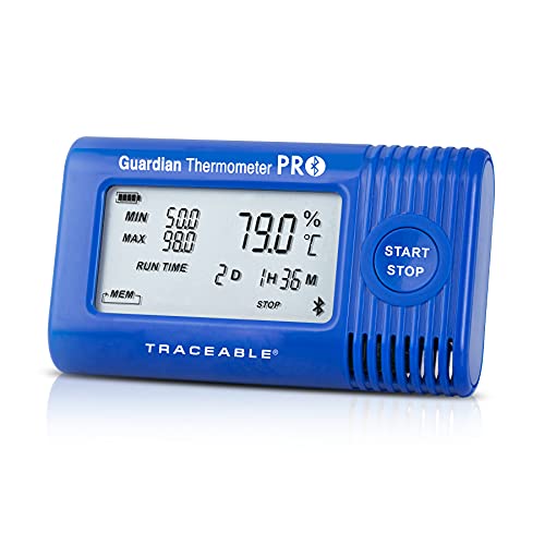 Guardian Thermometer PRO Bluetooth Temperature Data Logger, Internal ...