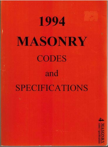 Masonry Codes and Specifications, 1994: Amrhein, James E ...