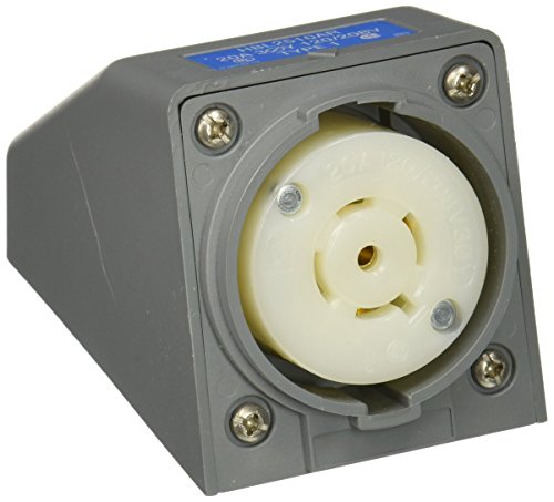 Hubbell HBL2510AR Locking Safety Shroud Receptacle, L21-20R, Angled ...