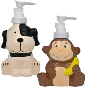 Amazon.com: Animal Friends Ceramic Liquid Soap Dispensers: Monkey, Duck ...
