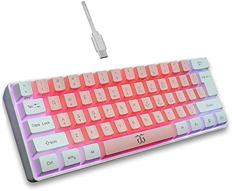 Snpurdiri 60% Wired Gaming Keyboard, True RGB Mechanical Feeling,Ultra ...