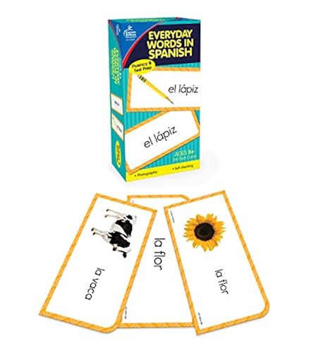 Carson Dellosa 104 Spanish Flash Cards for Kids, Spanish Vocabulary ...