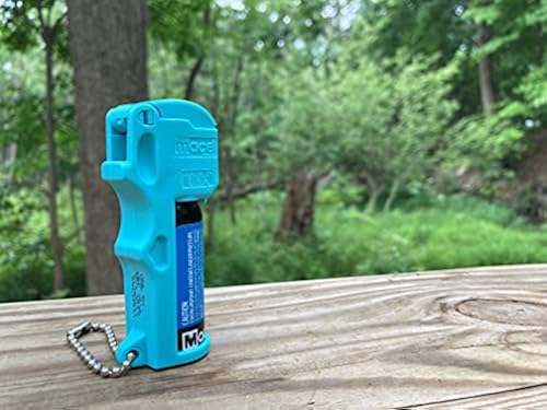 Kuros! by Mace Brand Pocket Pepper Spray (Teal) – 10’ Powerful Pepper Spray with Flip Top Safety ...