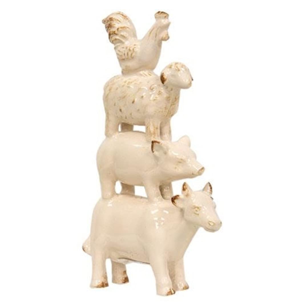 Hearthside Collection CWI Gifts Farm Animal Resin Stack Figurine, Home ...