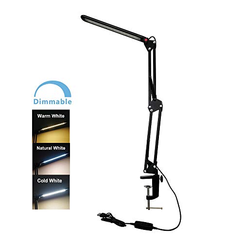 LED Architect Desk Lamp, Metal Swing Arm Lamp, Eye-Caring Dimmable ...