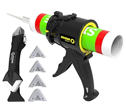 SILIGUN Compact Caulk Gun with Caulking Tools – 10 Oz Caulk Gun with No ...