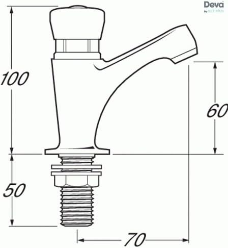Deva CORM03 Self Closing Pillar Basin Tap with Chrome Finish – BigaMart