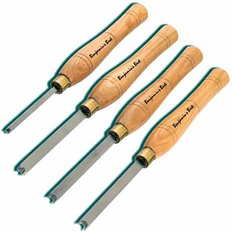 PSI Woodworking LCBEAD4 4 Piece HSS Bead Cutting Lathe Chisel Set ...