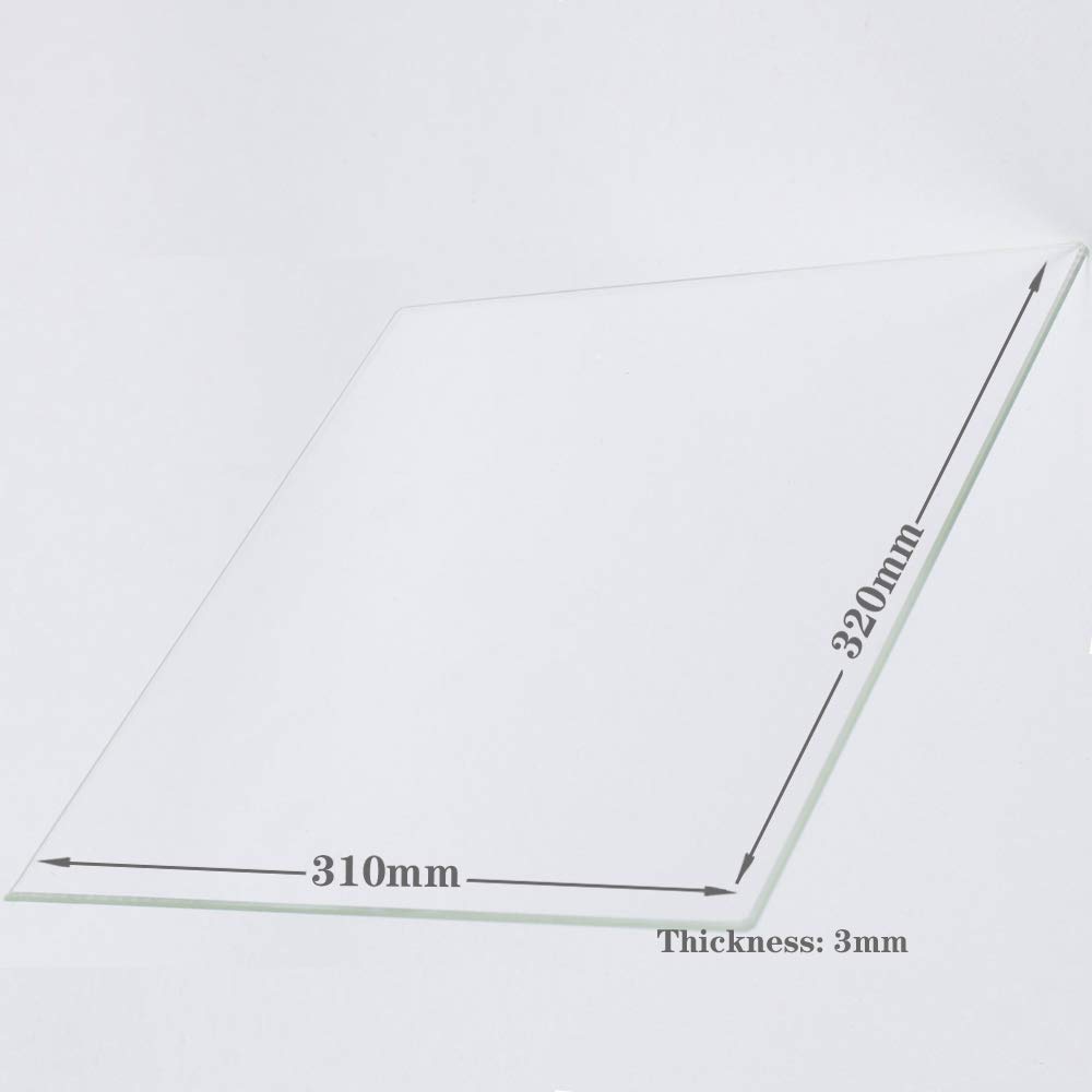310mm x 310mm x 3mm Borosilicate Glass Build Plate 310 x 310 x 3mm with ...