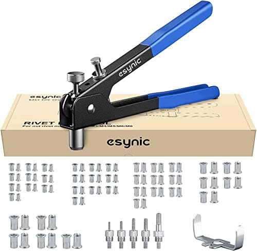 eSynic Rivnut Tool Kit, 10 Inch Rivet Nut Gun Set Pop Rivet Nut Tool ...