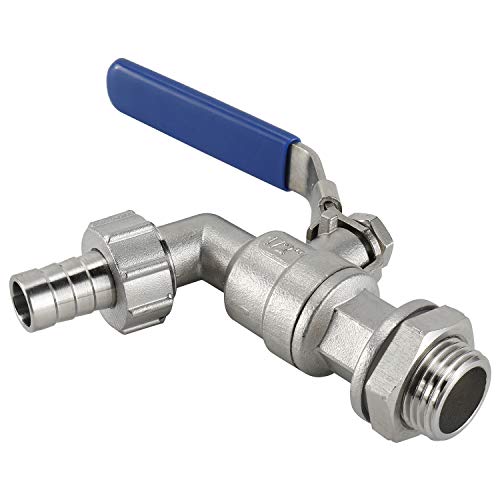 304 Stainless Steel"L" Shape Ball Valve - 1/2 Inch Weldless Bulkhead ...