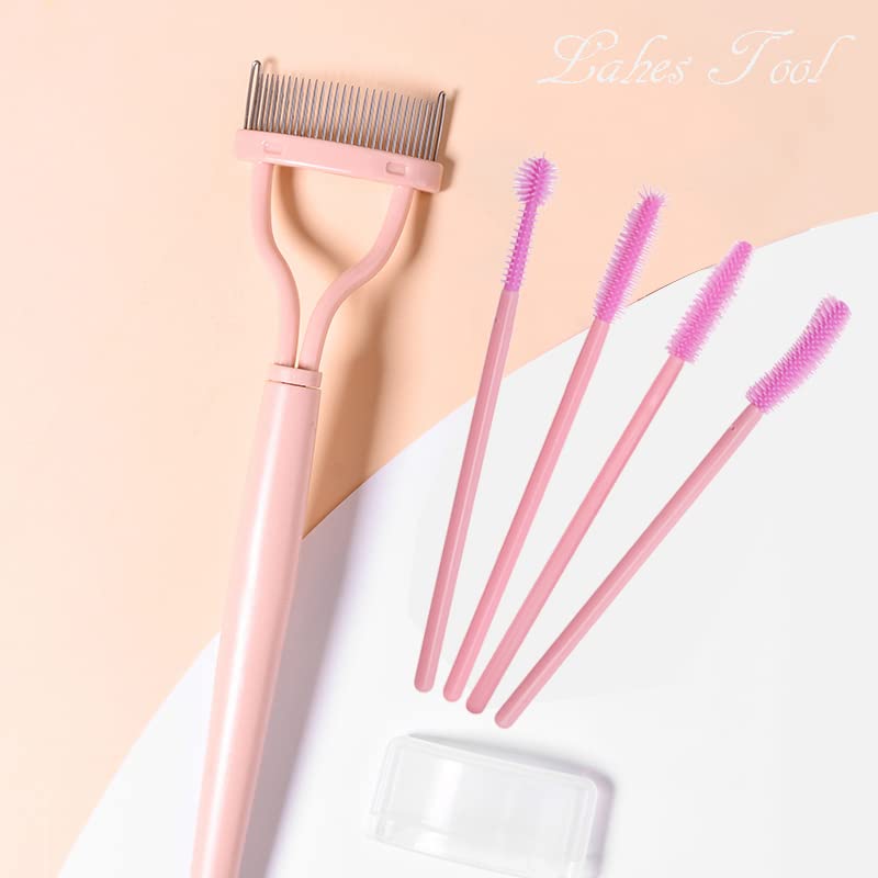 Eyelash Comb, BYVUTE Eyelash Mascara Separator with Comb Cover, 4pcs ...