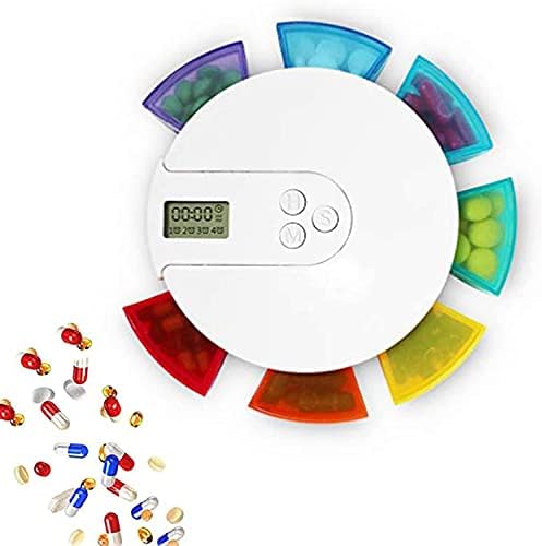 EqiEch 7 Day Weekly Digital Pill Timer Box Electronic Pill Box with 4 ...