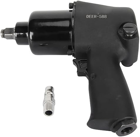 1/2in Air Impact Wrench, Heavy Duty Twin Hammer Powerful Air Impact Gun, 650Nm Output 7500RPM ...