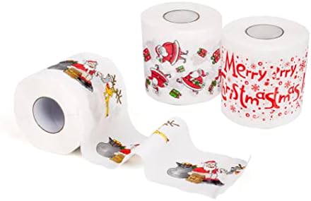 SummitLink 3 Rolls 3 Style of Merry Christmas Santa Claus Toilet Paper ...
