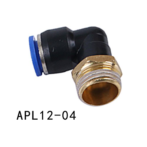 1 pack L shape 12mm Tube to 1/2" BSP Male Thread Pneumatic - Want It All