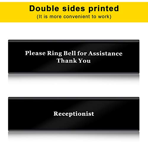 2 Pieces Double-Side No Receptionist Sign Please Ring Bell Sign for ...