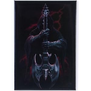 Rock God - Anne Stokes Fridge Magnet - Gothic Skeleton Death Grim ...